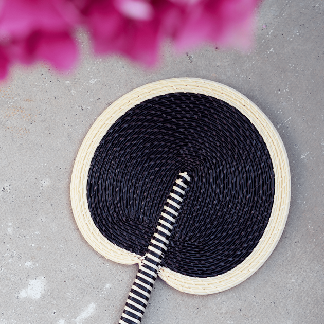 Handwoven Fan - Cream and Brown – La Basketry